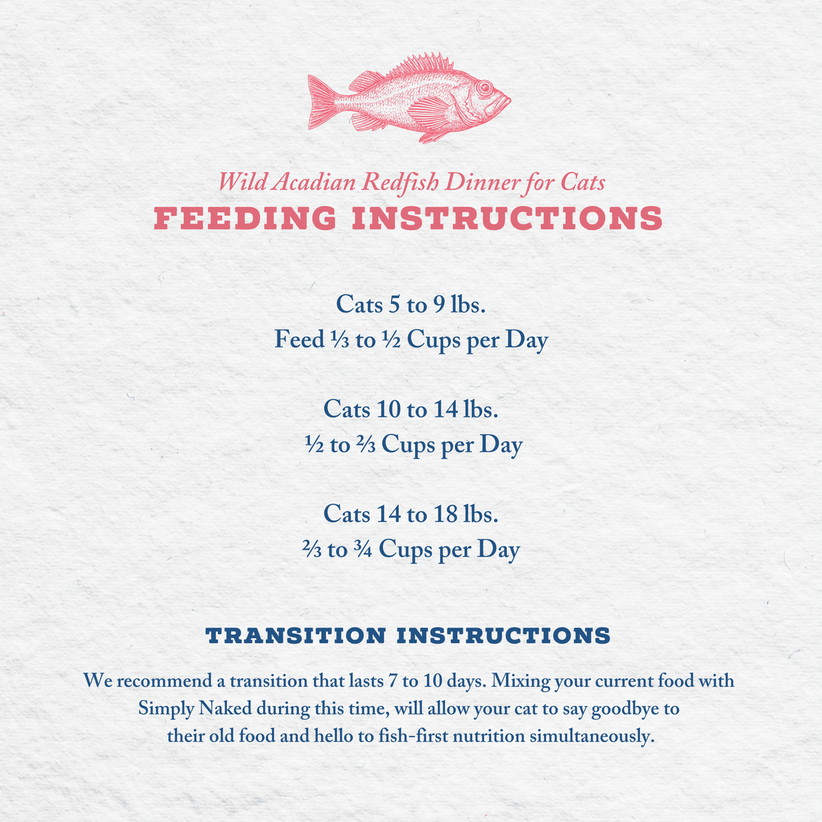 Wild Acadian Redfish Dinner for Cats | Simply Naked Pet Food